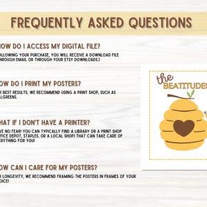 Beatitudes Posters for Sunday School Wall Art Decor for Church Children ...