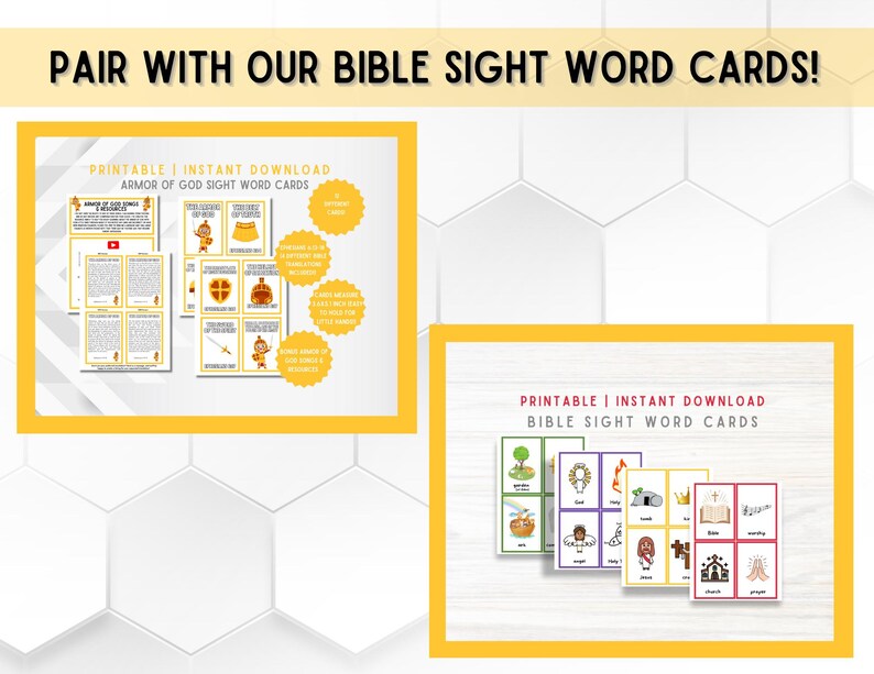 Armor of God Flash Cards for Kids Church Activity for Sunday School ...
