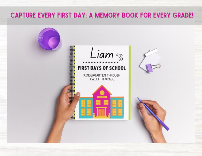 Back to School Activity for First Day of School Photo Book for School ...