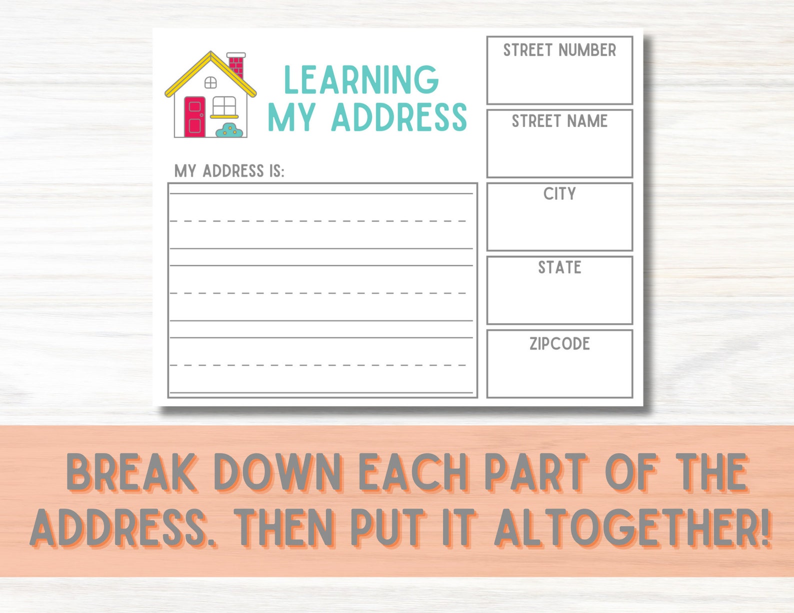 How to Teach Address Worksheet Resource for Kids Address Guide to ...