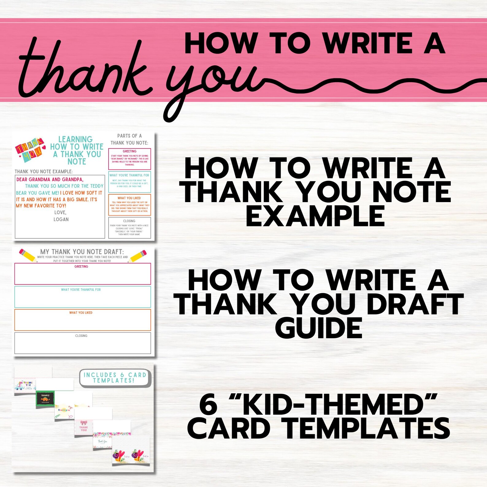Thank You Note for Elementary Student Thank You Note Worksheet for ...