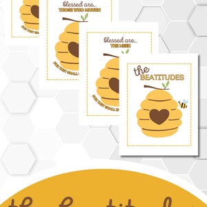 Beatitudes Posters for Sunday School Wall Art Decor for Church Children ...