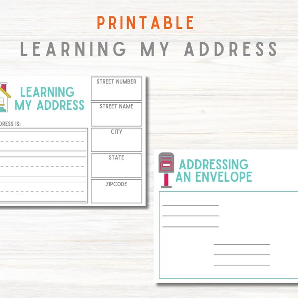 My Address for Kids - Etsy