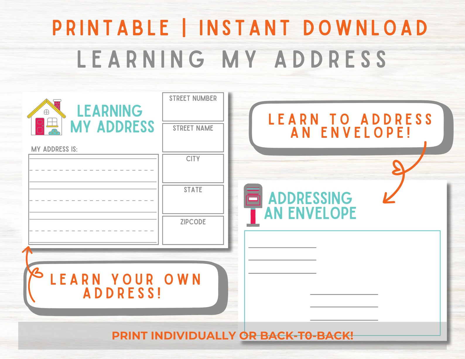 How to Teach Address Worksheet Resource for Kids Address Guide to ...