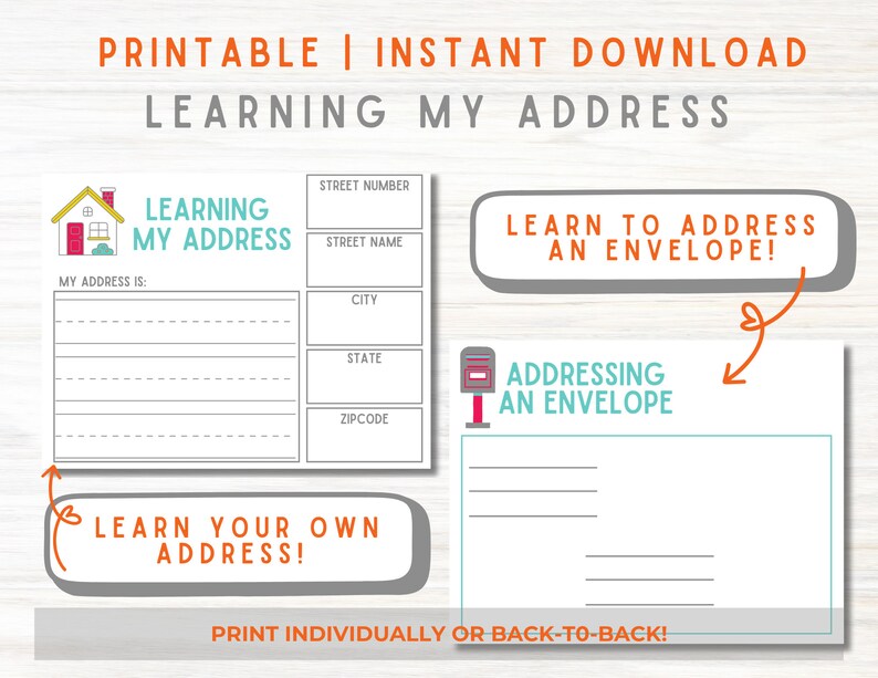 How to Teach Address Worksheet Resource for Kids Address Guide to ...