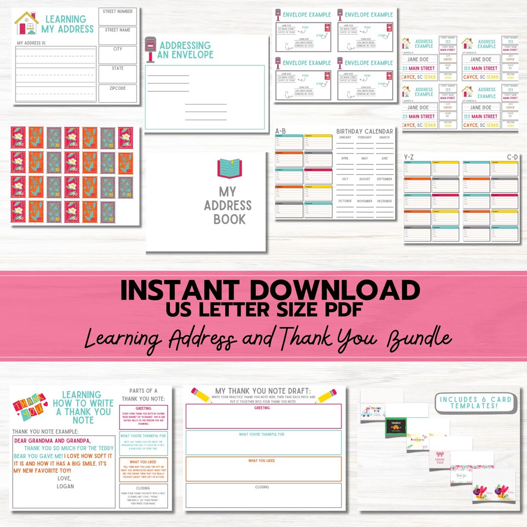 Thank You Note for Elementary Student Thank You Note Worksheet for ...