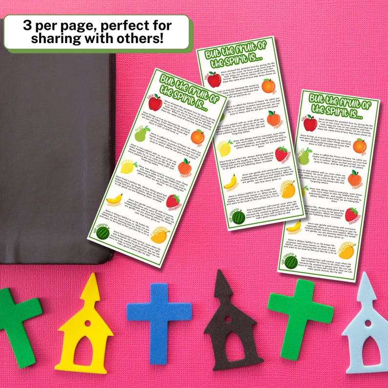 Christian Resource for Kids Bookmark Fruit of the Spirit Reading ...