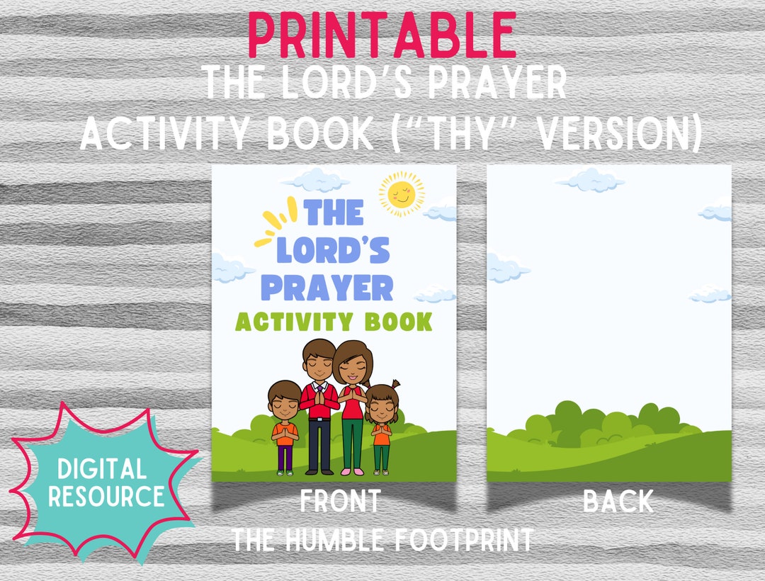 The Lord's Prayer Activity Book for Kids Coloring Christian Prayer ...