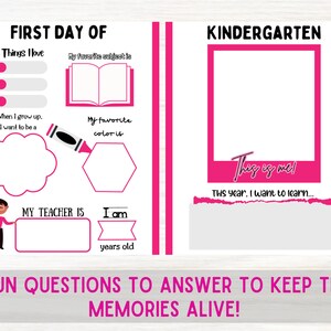 Back to School Activity for First Day of School Photo Book for School ...