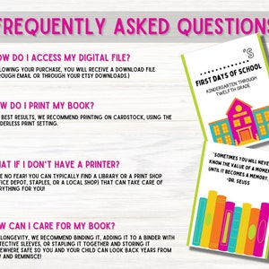 Back to School Activity for First Day of School Photo Book for School ...