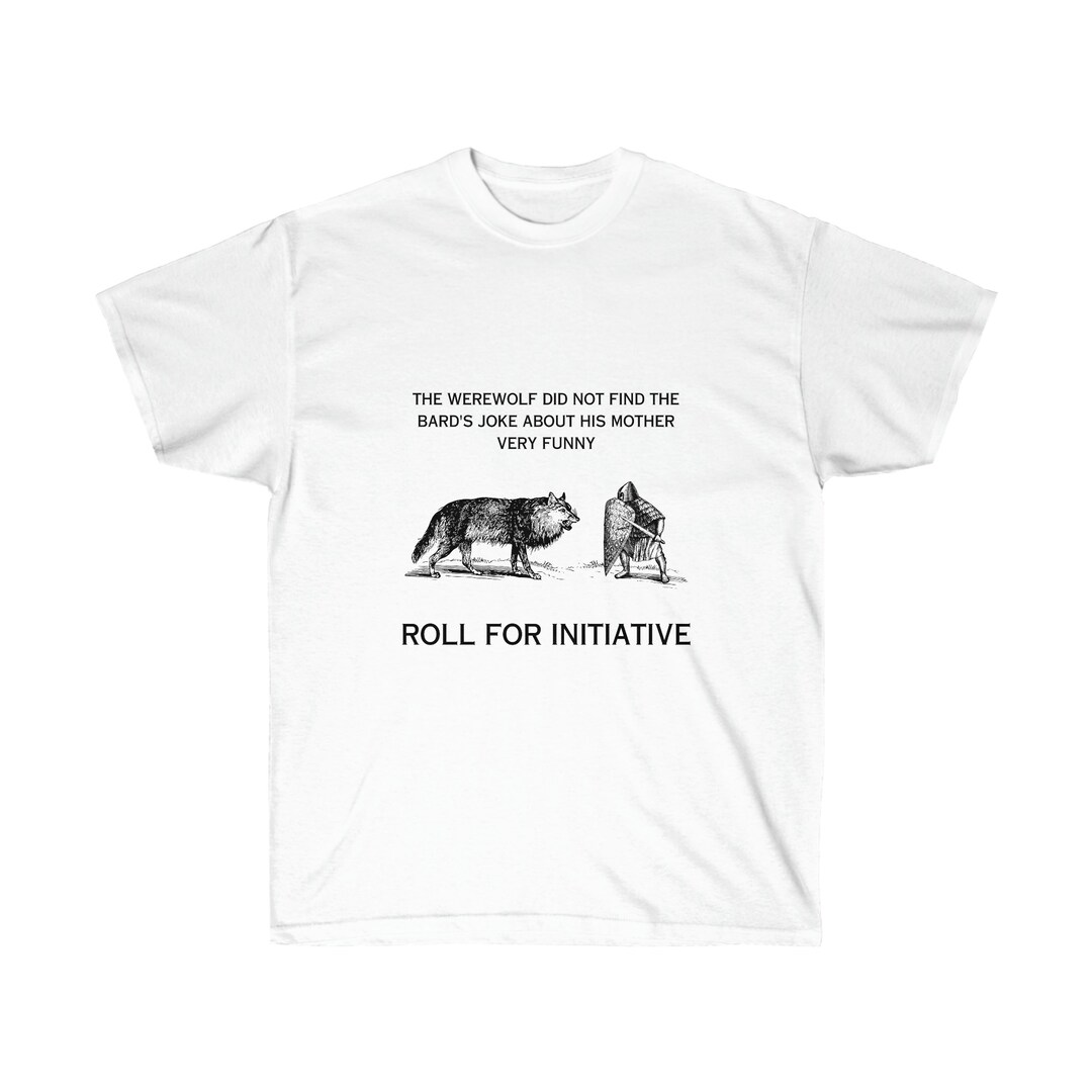 TTRPG Inspired Bard and Werewolf Joke Unisex T-shirt - Etsy