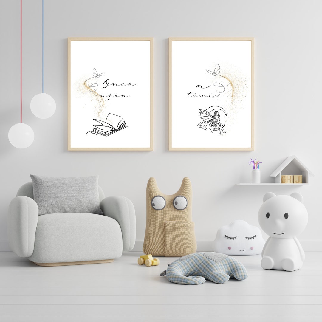 Fairytale Printable Art Set Once Upon A Time Decor Nursery Poster Set ...