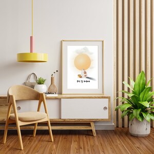 Korean Chuseok Rabbit Art Chuseok Bunny Wall Print Korean Harvest Moon ...