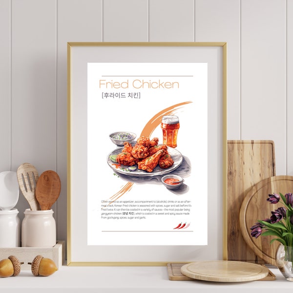 Korean Fried Chicken Poster - Etsy