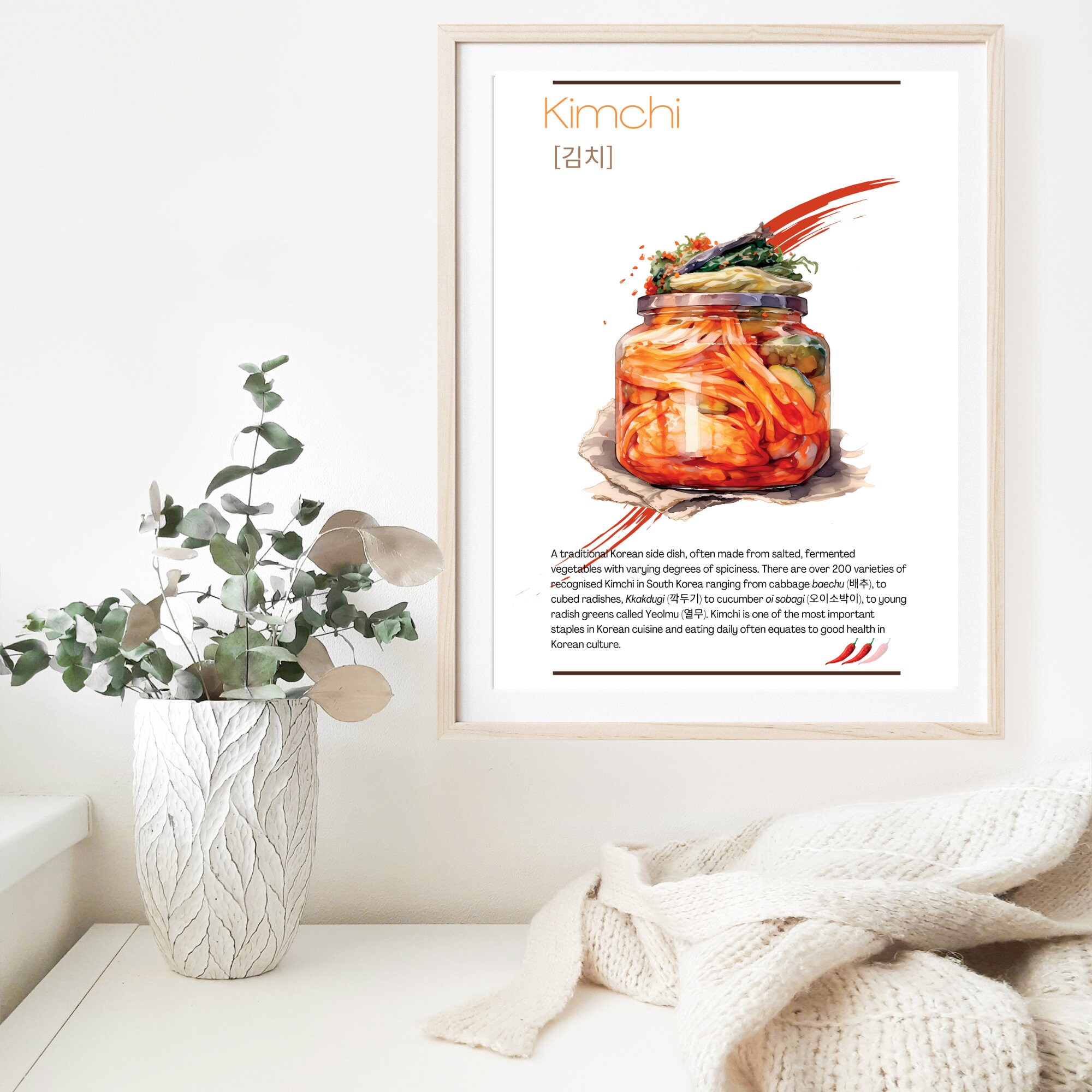 Korean Digital Wall Art Poster Korean Kimchi Printable Poster Korean ...