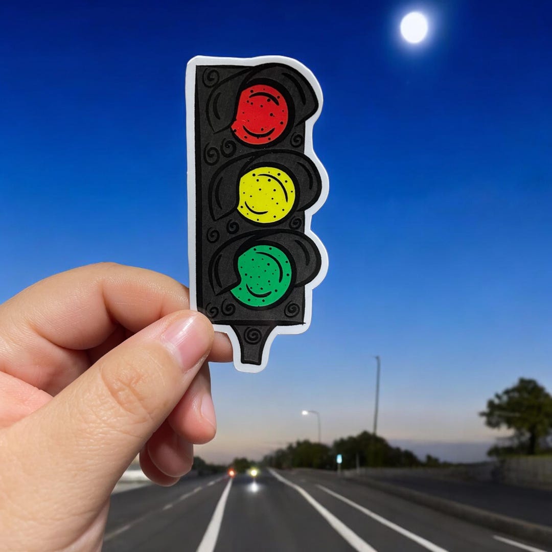 Traffic Light sticker - Etsy