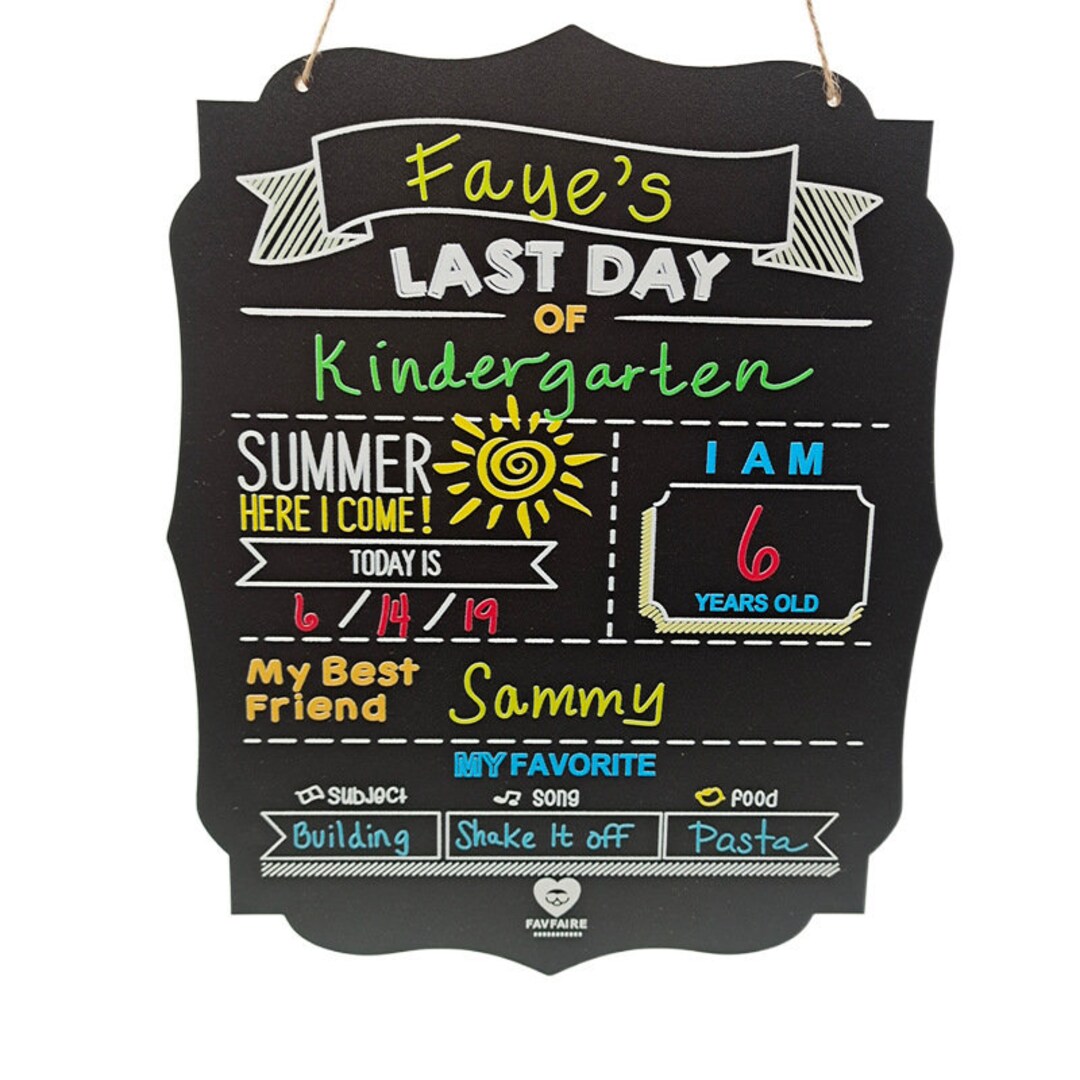 My First Day of School Chalkboard DIY Sign Self-introduction - Etsy