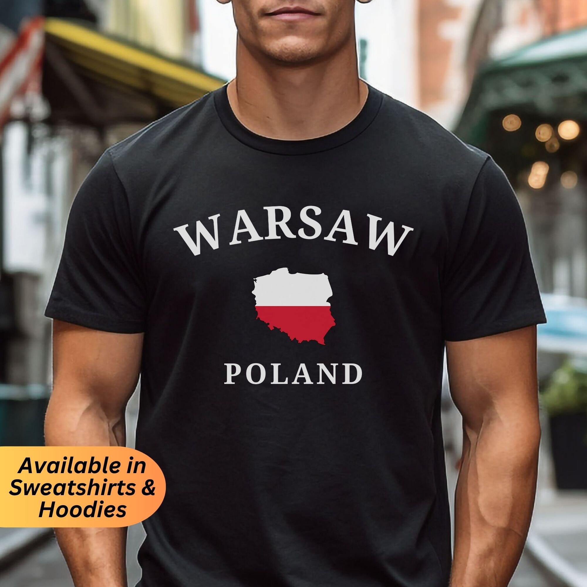 Warsaw Shirt With Poland Map, Polish Heritage Tee Perfect Gift for ...