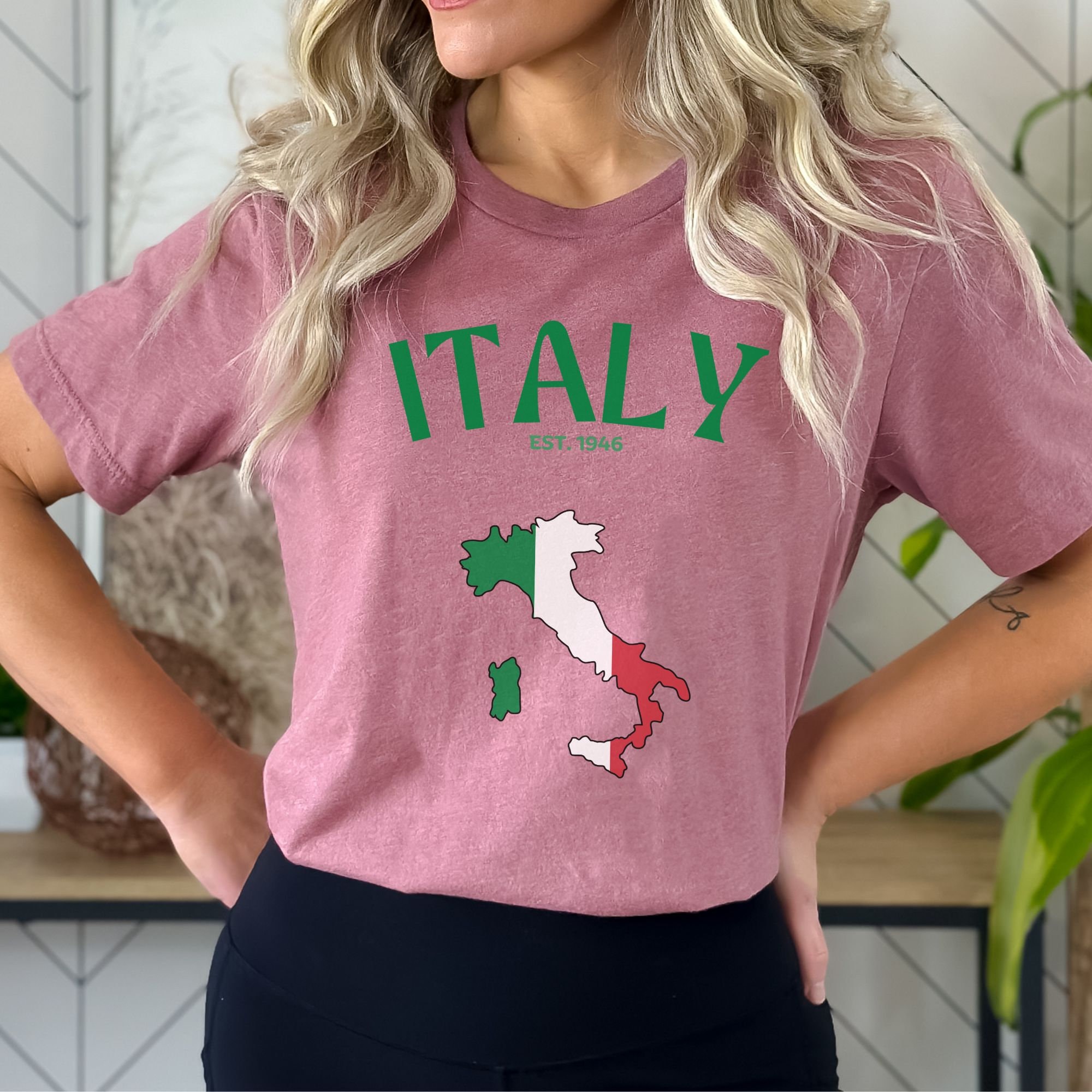 Italy Shirt, Italian Flag Map Design Unisex T-shirt, Cozy Italia Pride ...