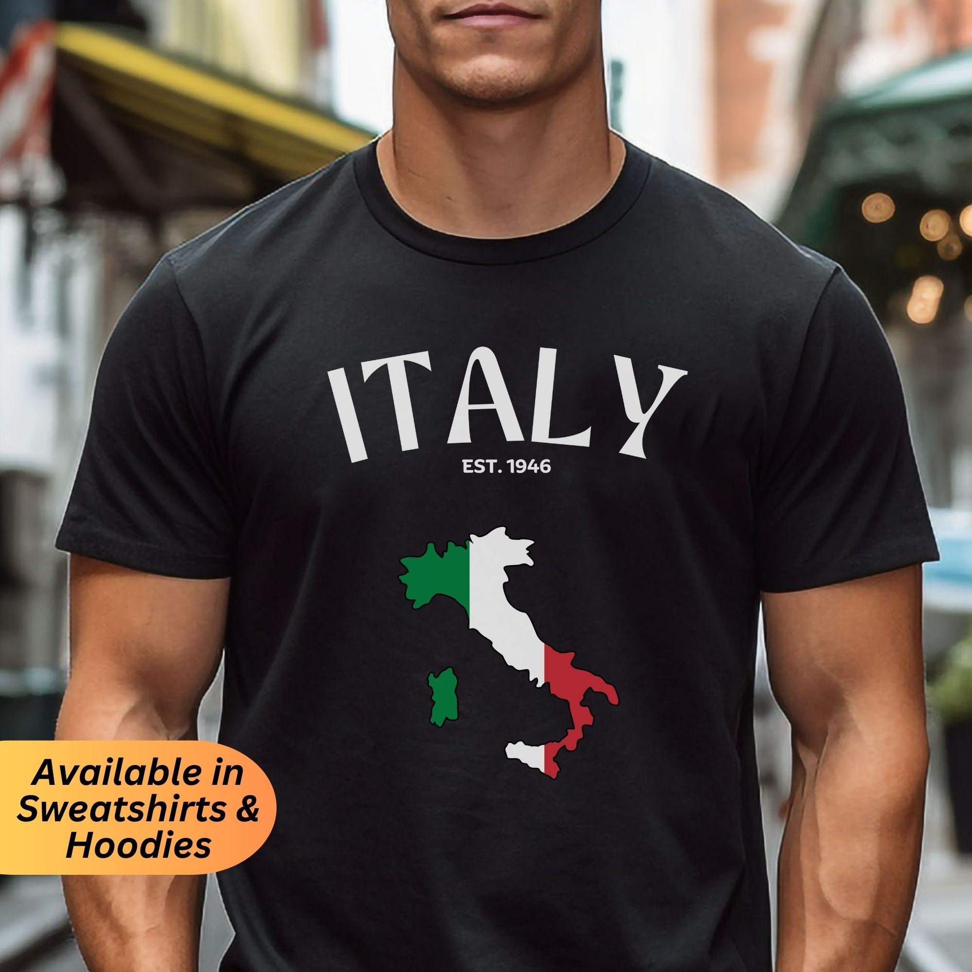 Italy Shirt, Italian Flag Map Design Unisex T-shirt, Cozy Italia Pride ...
