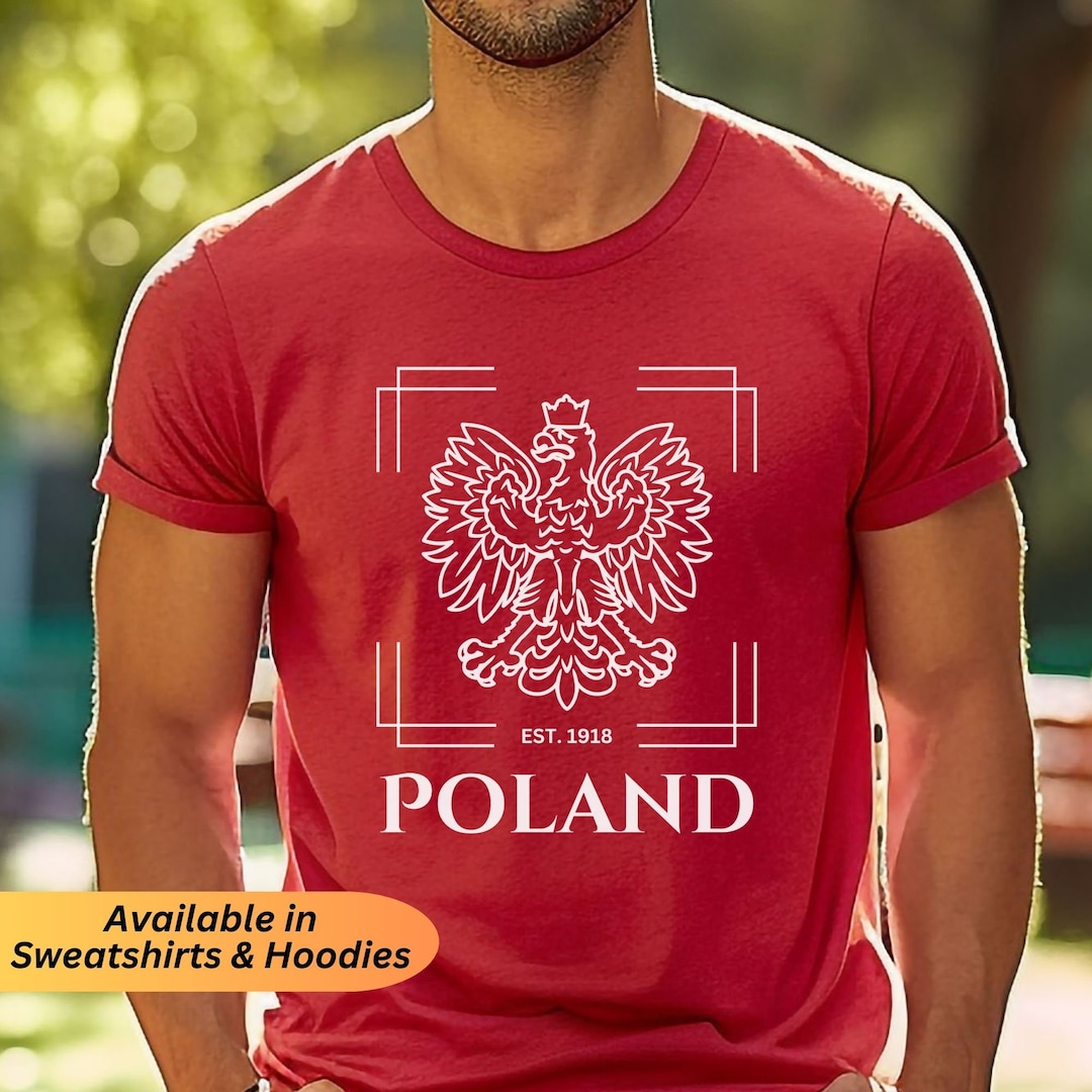 Poland Eagle Shirt, Patriotic Polish Pride Tee With Border Design ...