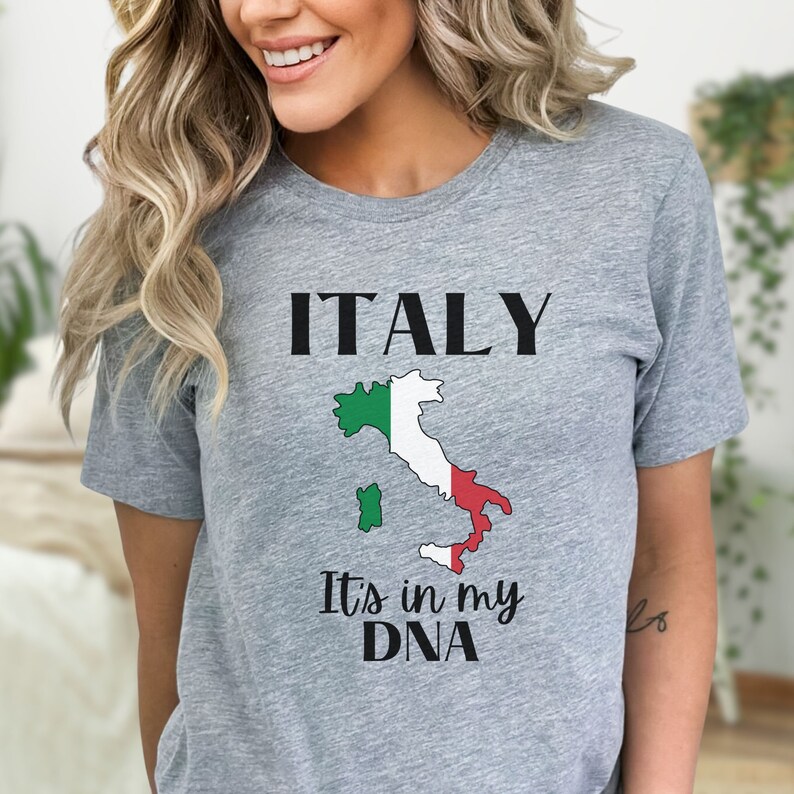 Italy Flag Map Shirt, Italia Pride Gift, Italian Heritage T-shirt, Cute ...