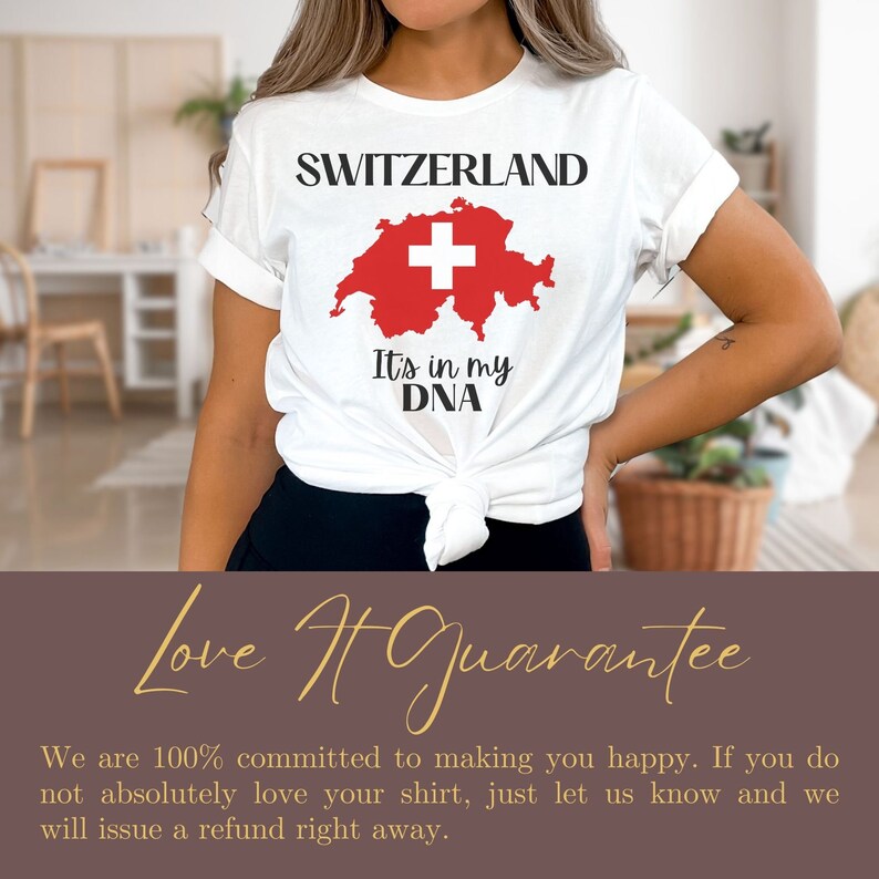 Switzerland Flag Shirt, Swiss Heritage DNA T-shirt With Map Design ...