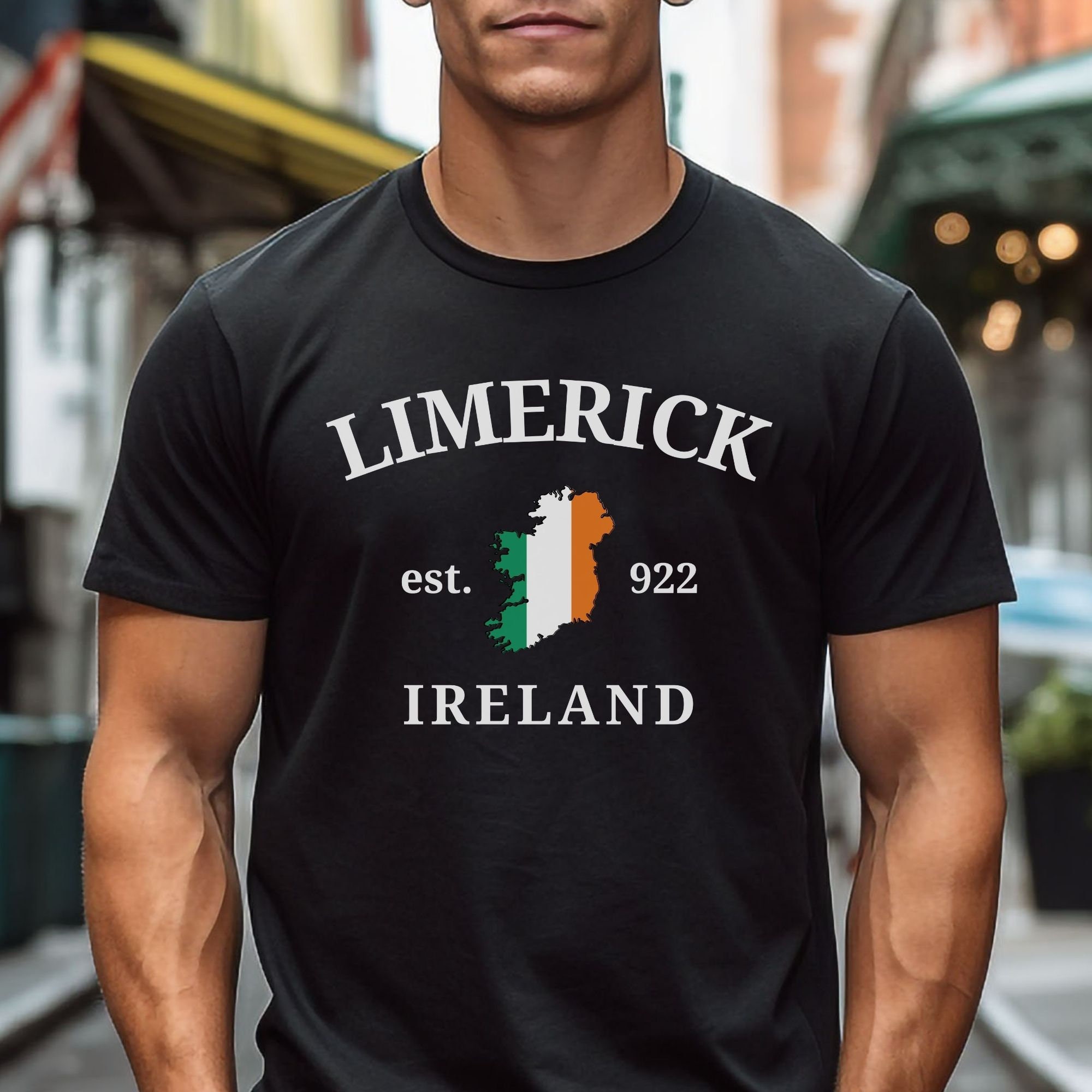 Limerick Shirt, Ireland Map Graphic Tee, Irish Pride Flag T-shirt St ...