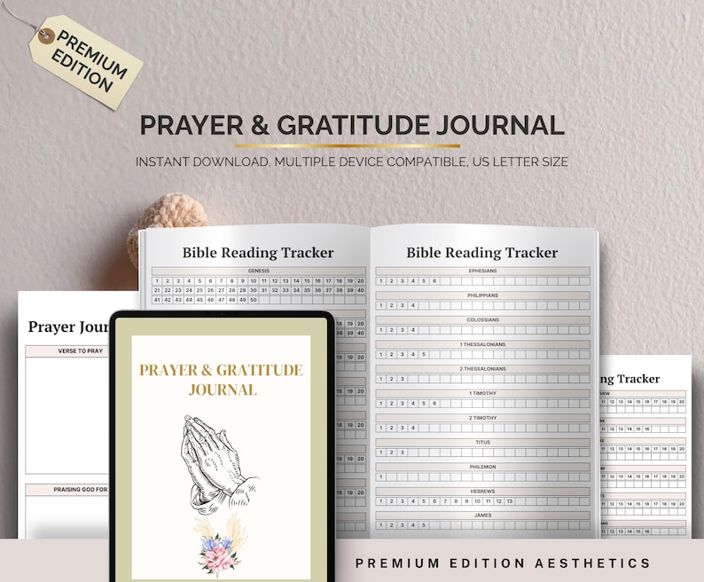 Prayer & Gratitude Journal | Christian Reflection Notebook | Faith ...