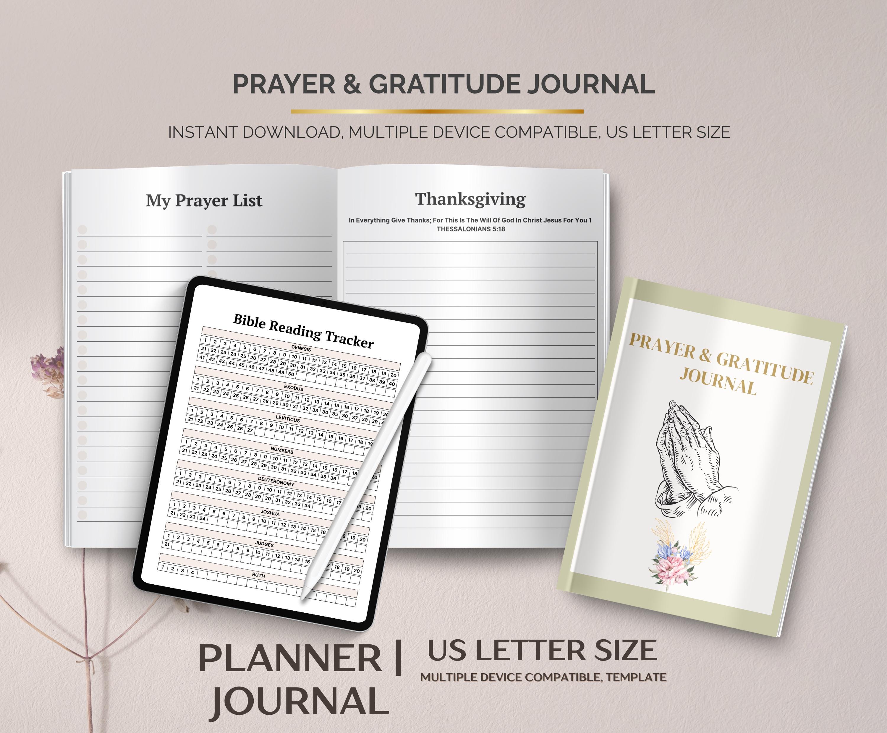 Prayer & Gratitude Journal | Christian Reflection Notebook | Faith ...
