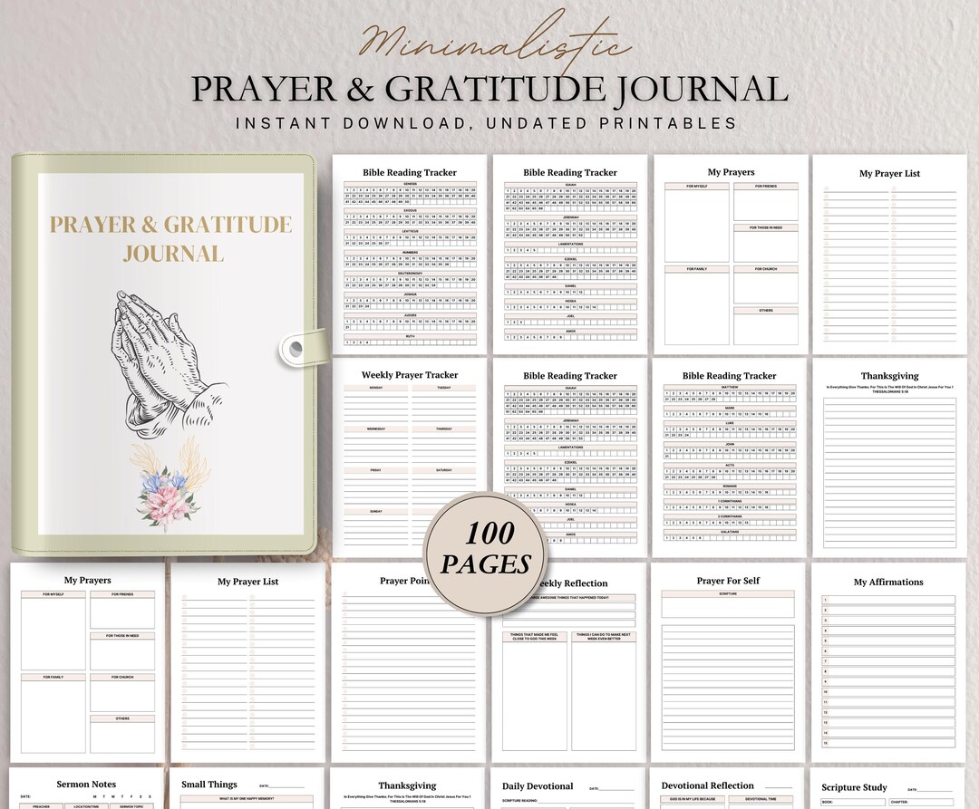 Prayer & Gratitude Journal | Christian Reflection Notebook | Faith ...