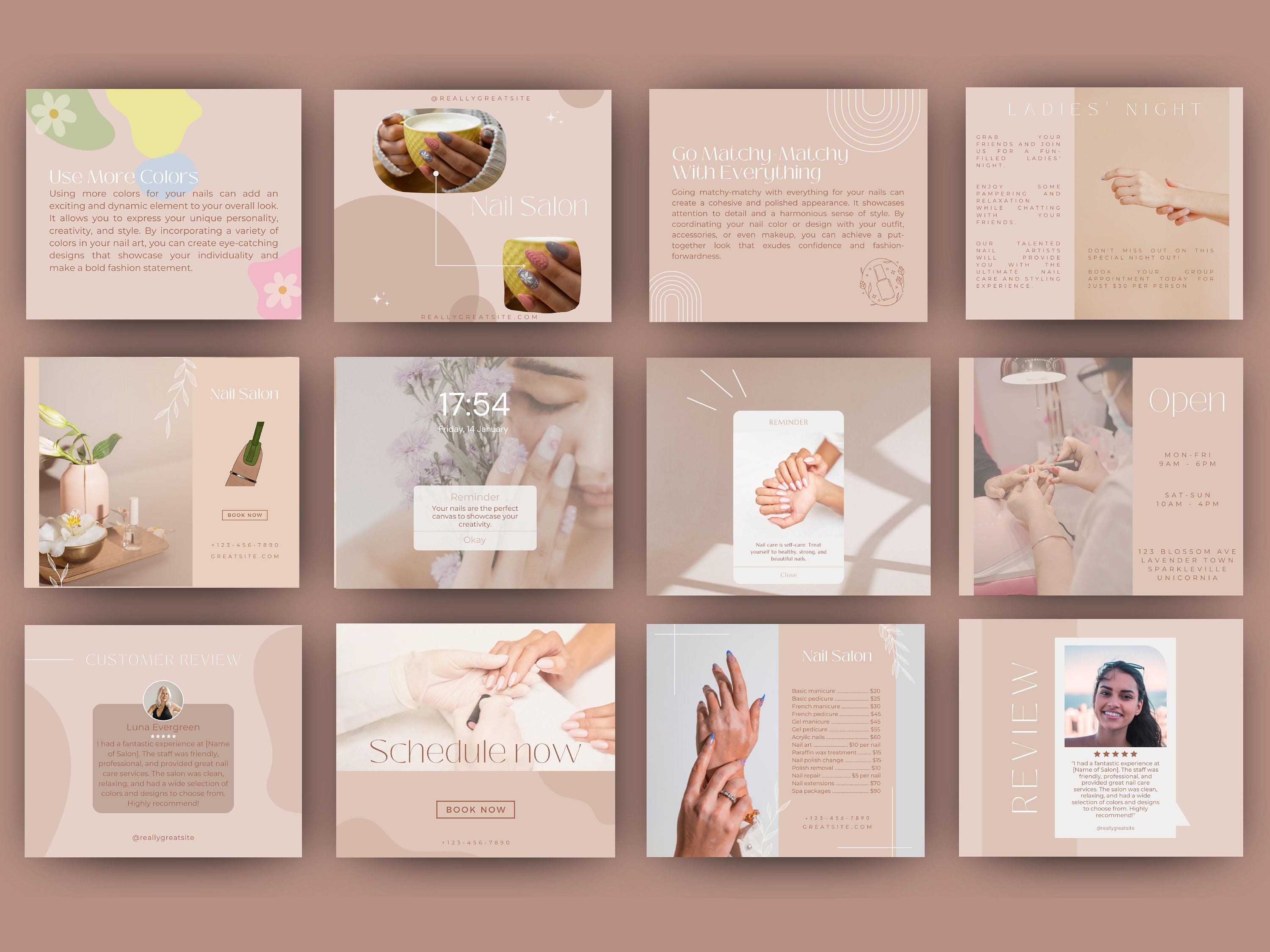 40 Nail Tech Facebook Post Template, Nail Salon Social Media ...