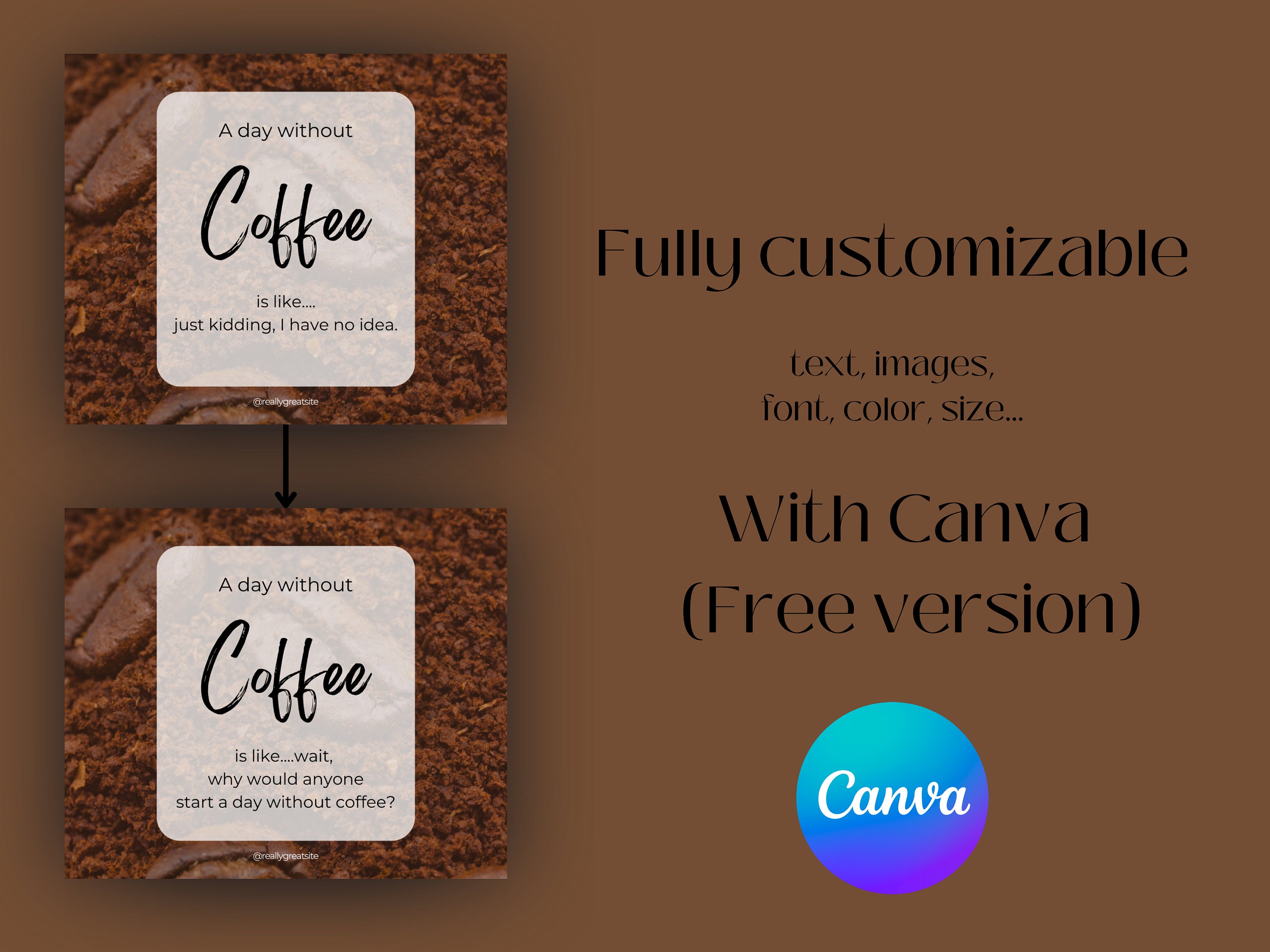 62 Coffee Shop Facebook Post Templates, Editable Canva Templates ...