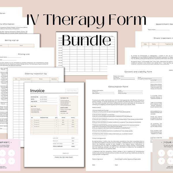 Iv Hydration Templates - Etsy