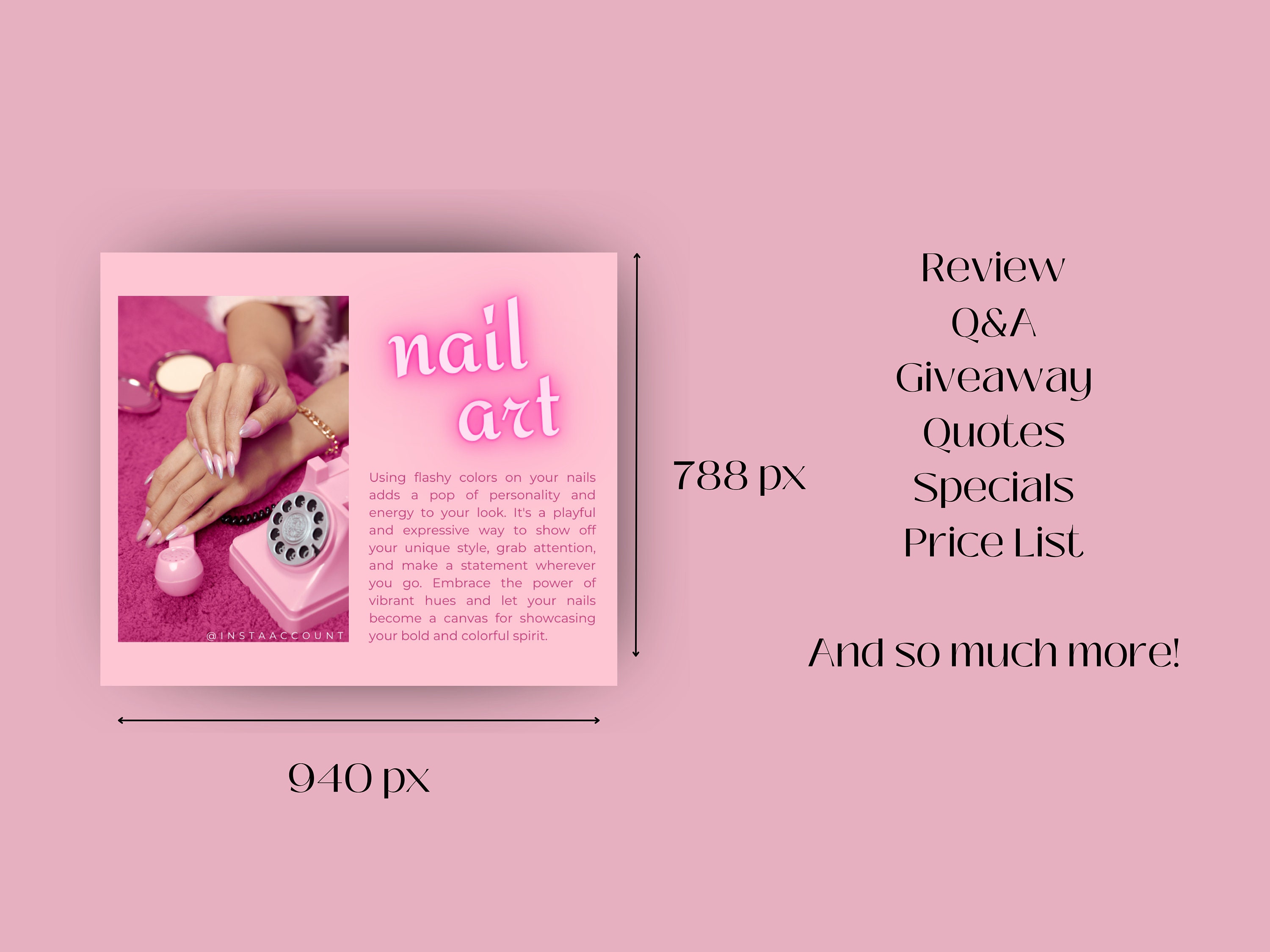 20 Nail Tech Facebook Post Templates, Nail Salon Social Media ...