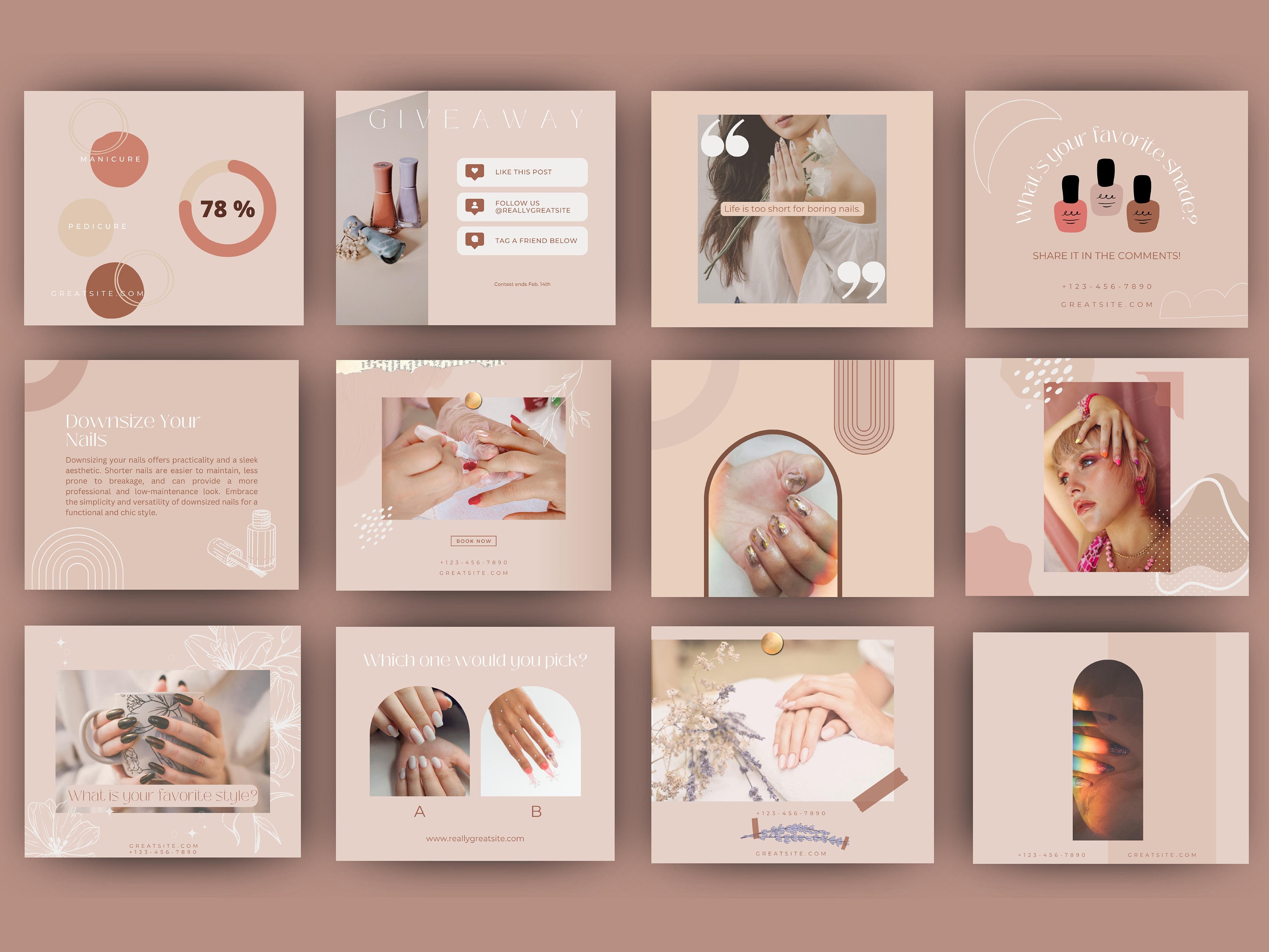 40 Nail Tech Facebook Post Template, Nail Salon Social Media ...