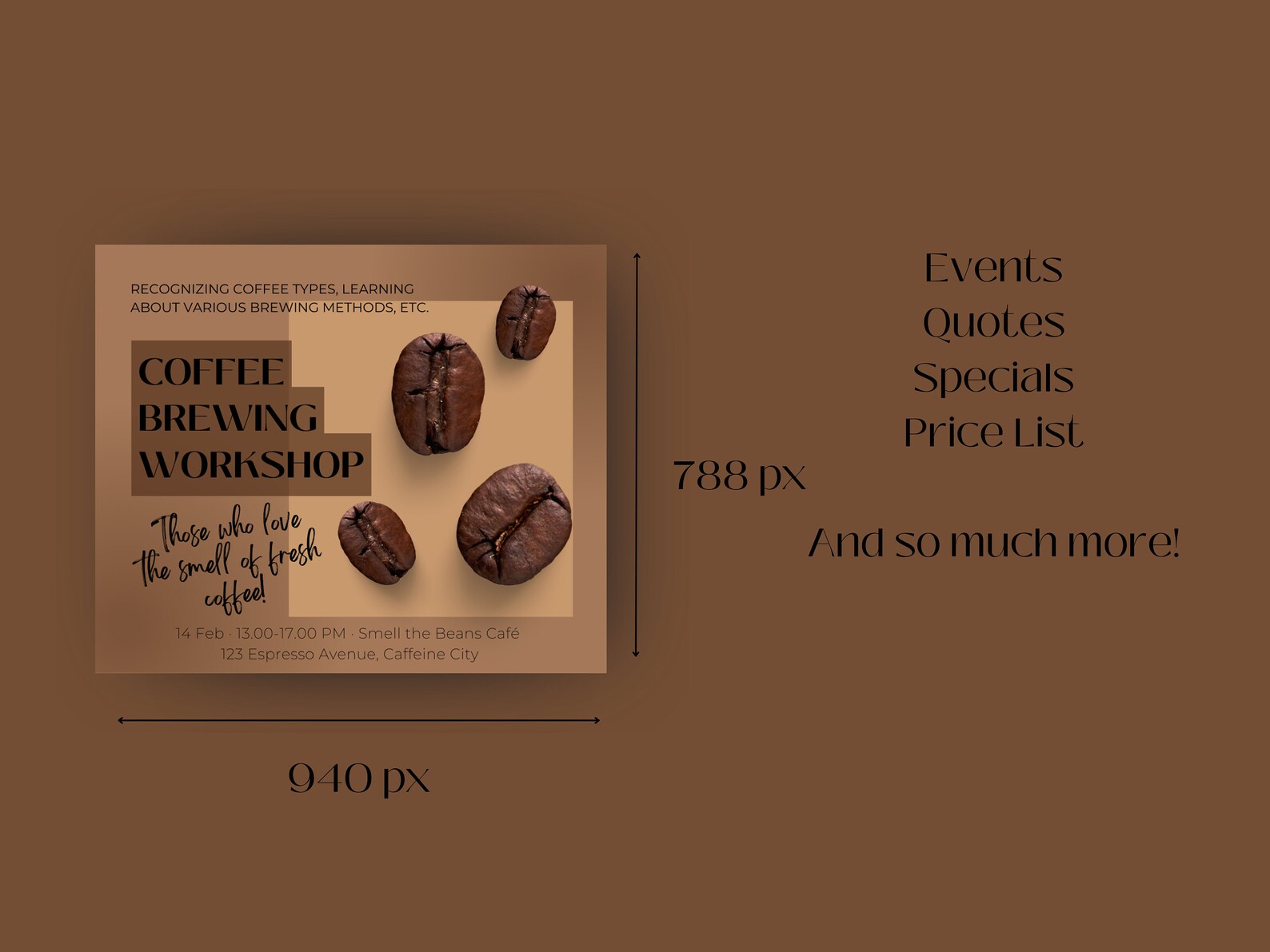 62 Coffee Shop Facebook Post Templates, Editable Canva Templates ...