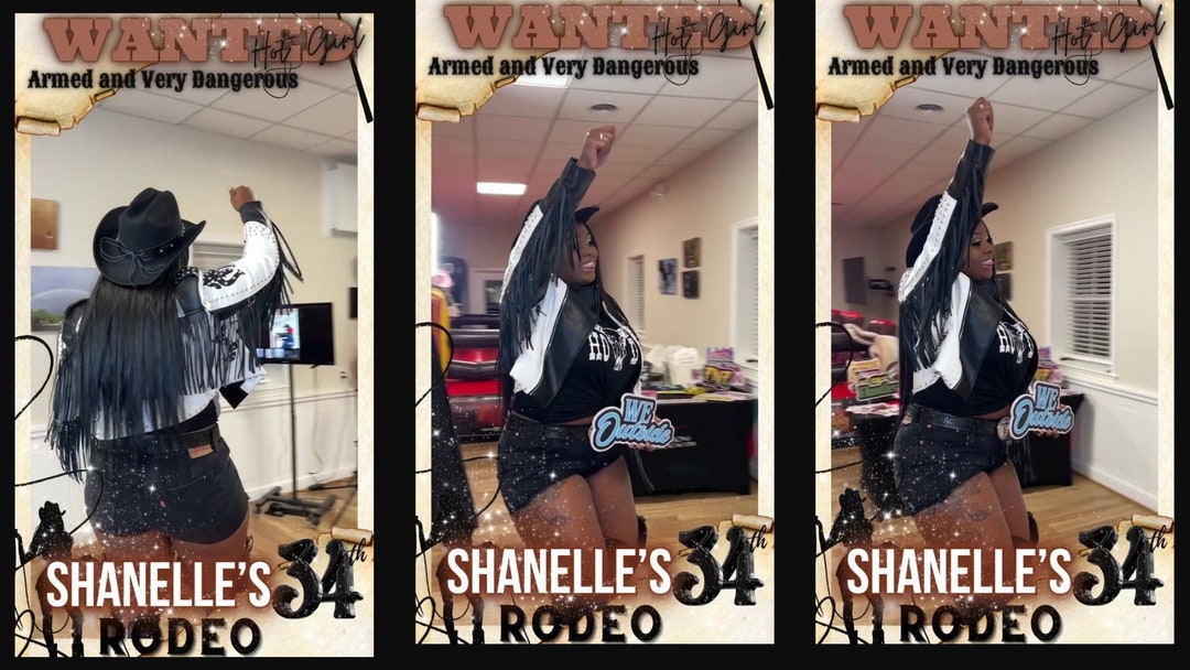 Rodeo/cowgirl Themed Overlay Template, Editable, Canva Pro, Hot Girl ...