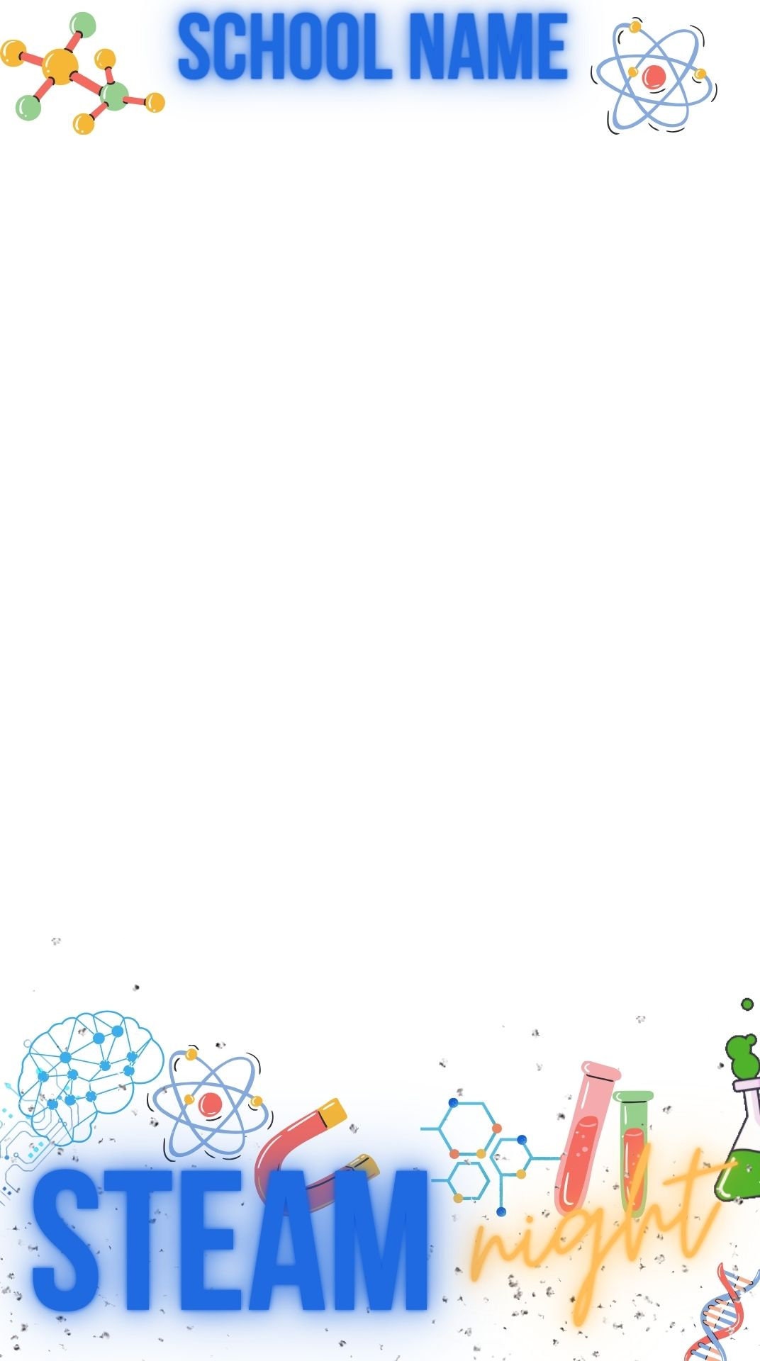 School Themed Overlay, STEAM Night, Science Themed, Science, Editable ...