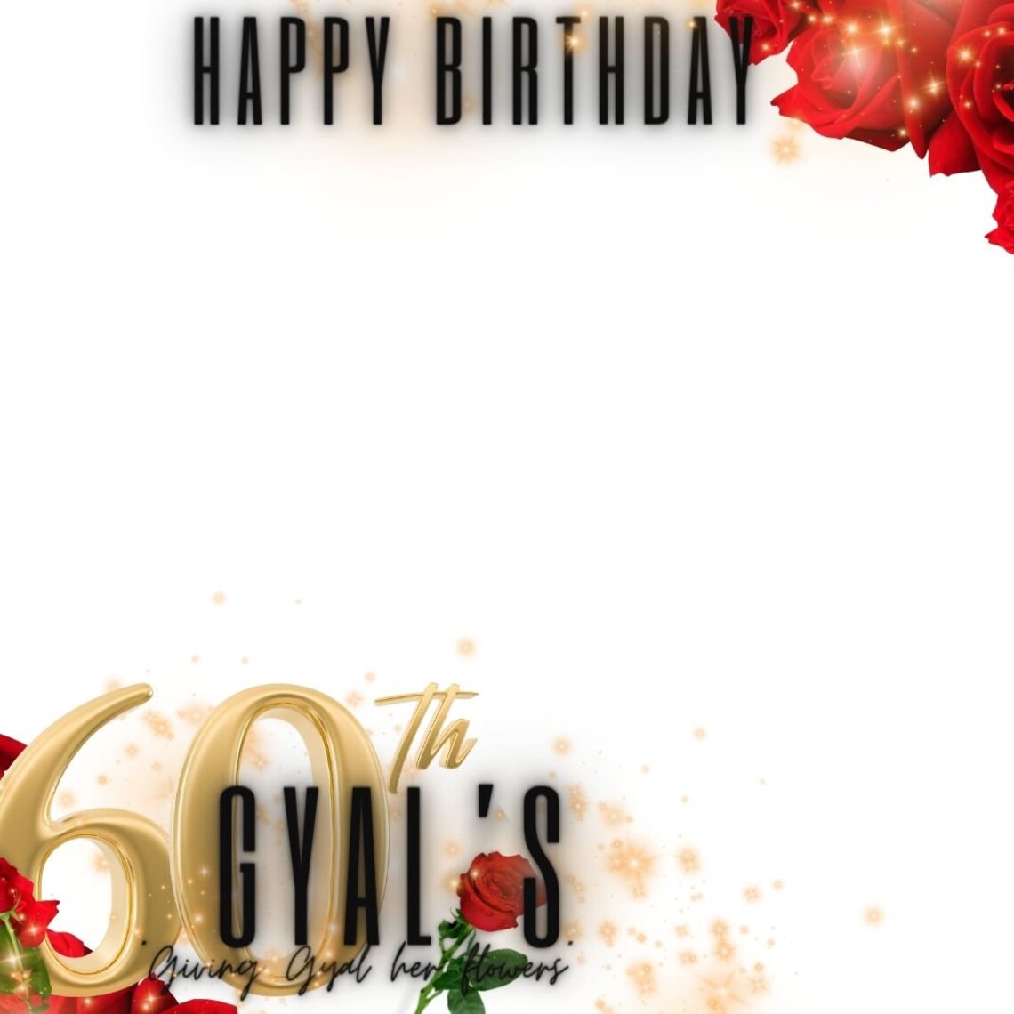60th Birthday, 50th Birthday, Canva Editable Template, Red, Black and ...