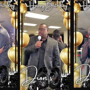 Black and Gold 60th Birthday, 1072X1920, Birthday Themed Overlay, Canva ...