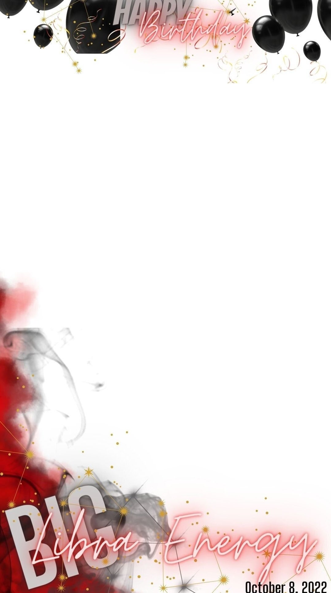 Red and Black Libra Overlay Template, 360 Photo Booth, Birthday ...