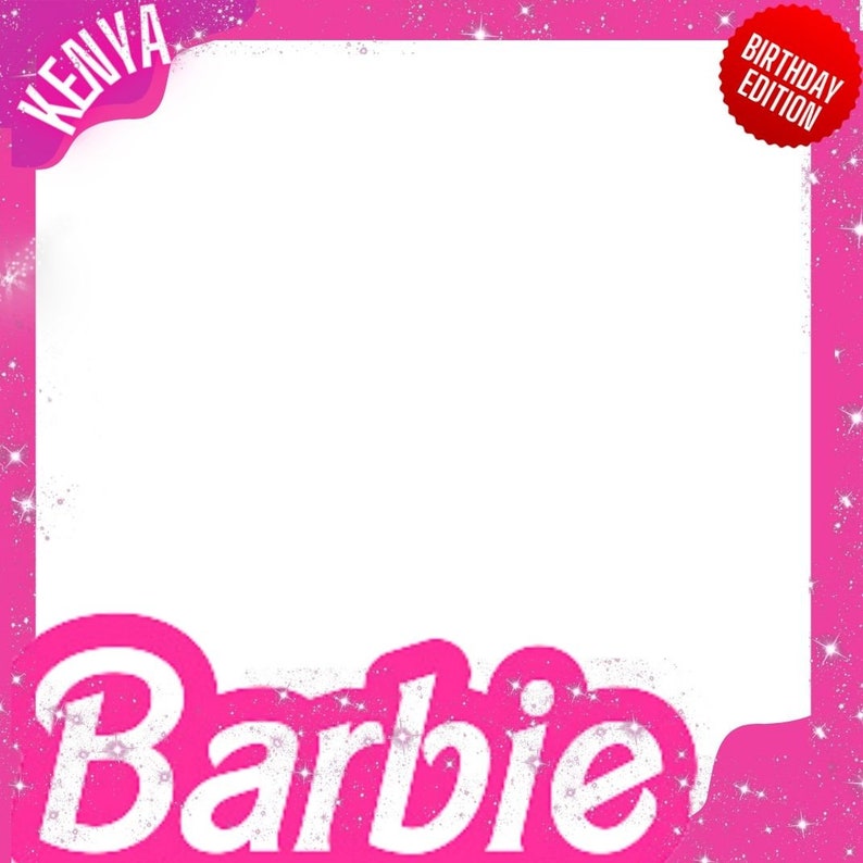 UPDATED Barbie Themed Overlay/template 360 Booth Canva - Etsy