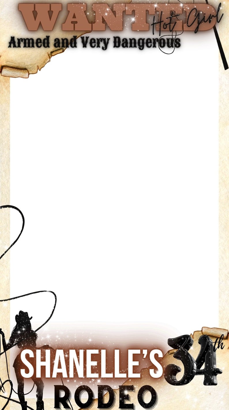 Rodeo/cowgirl Themed Overlay Template, Editable, Canva Pro, Hot Girl ...