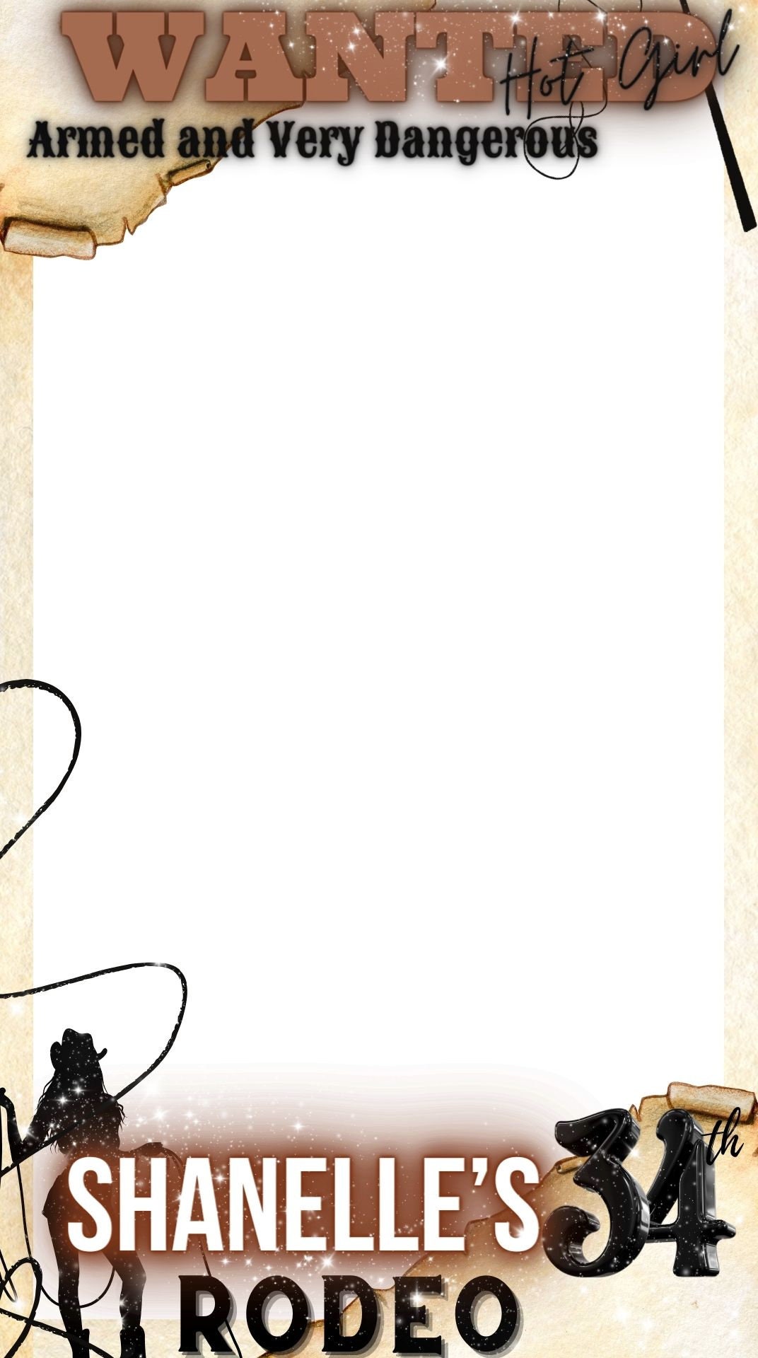 Rodeo/cowgirl Themed Overlay Template, Editable, Canva Pro, Hot Girl ...