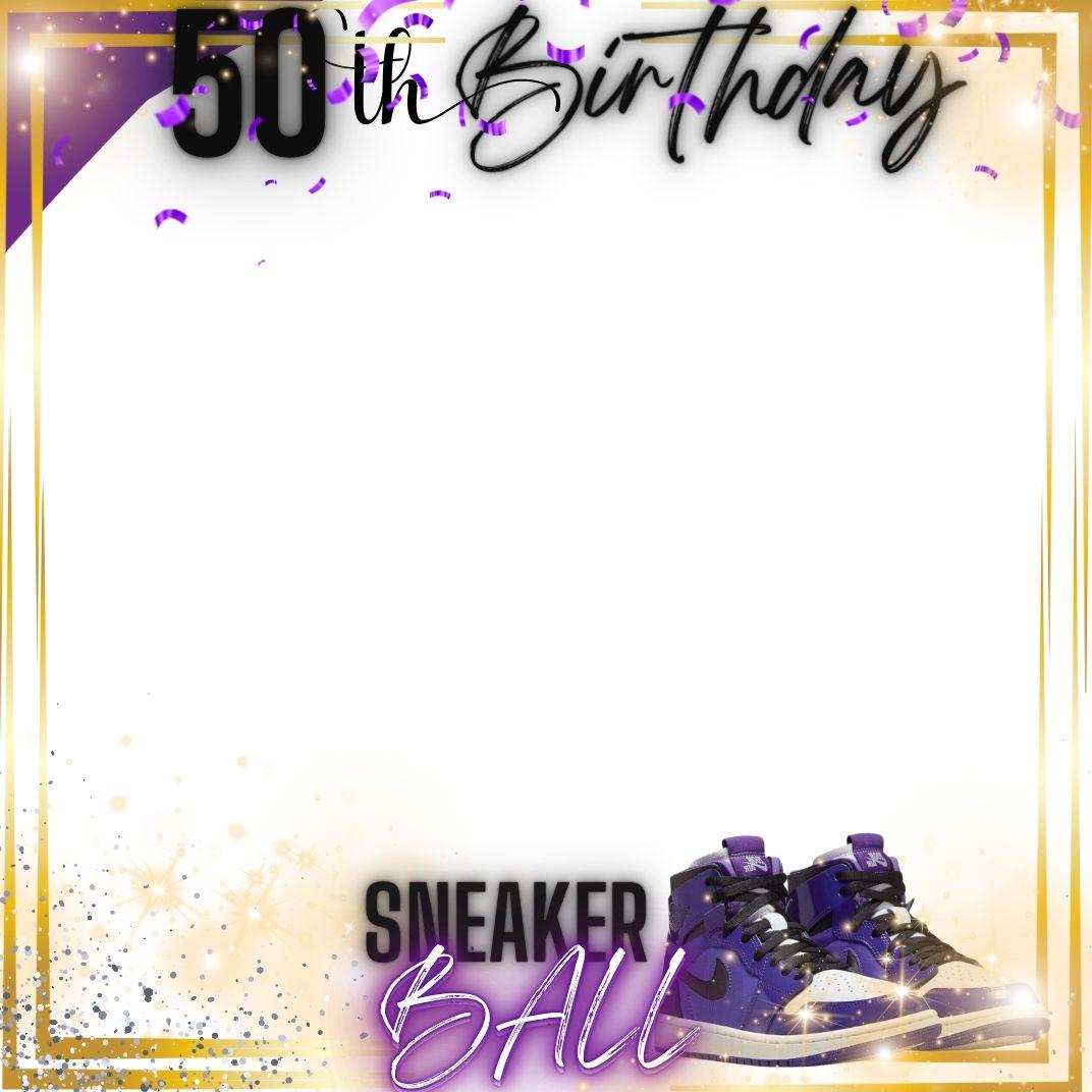 Sneaker Ball Birthday Overlay, Editable Template, Canva Template, 360 ...
