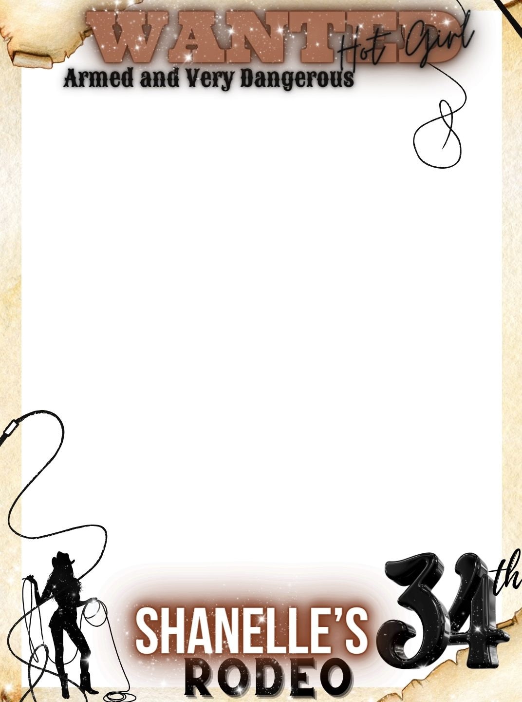 Rodeo/cowgirl Themed Overlay Template, Editable, Canva Pro, Hot Girl ...