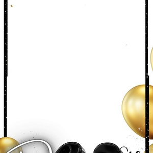 Black and Gold 60th Birthday, 1072X1920, Birthday Themed Overlay, Canva ...
