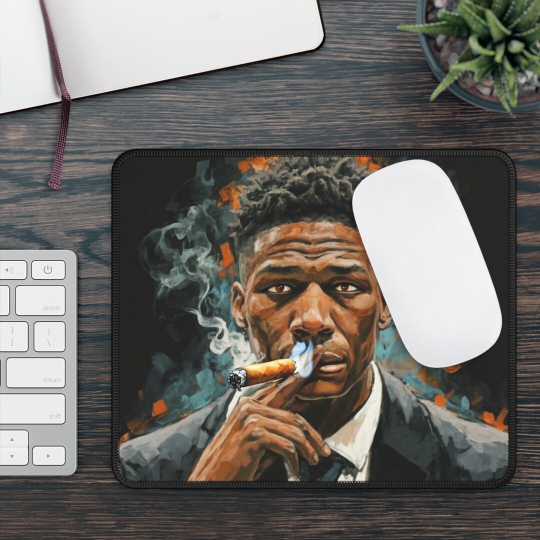 Giannis Antetokoumpo Gaming Mouse Pad - Giannis Smoking a Cigar Mouse ...