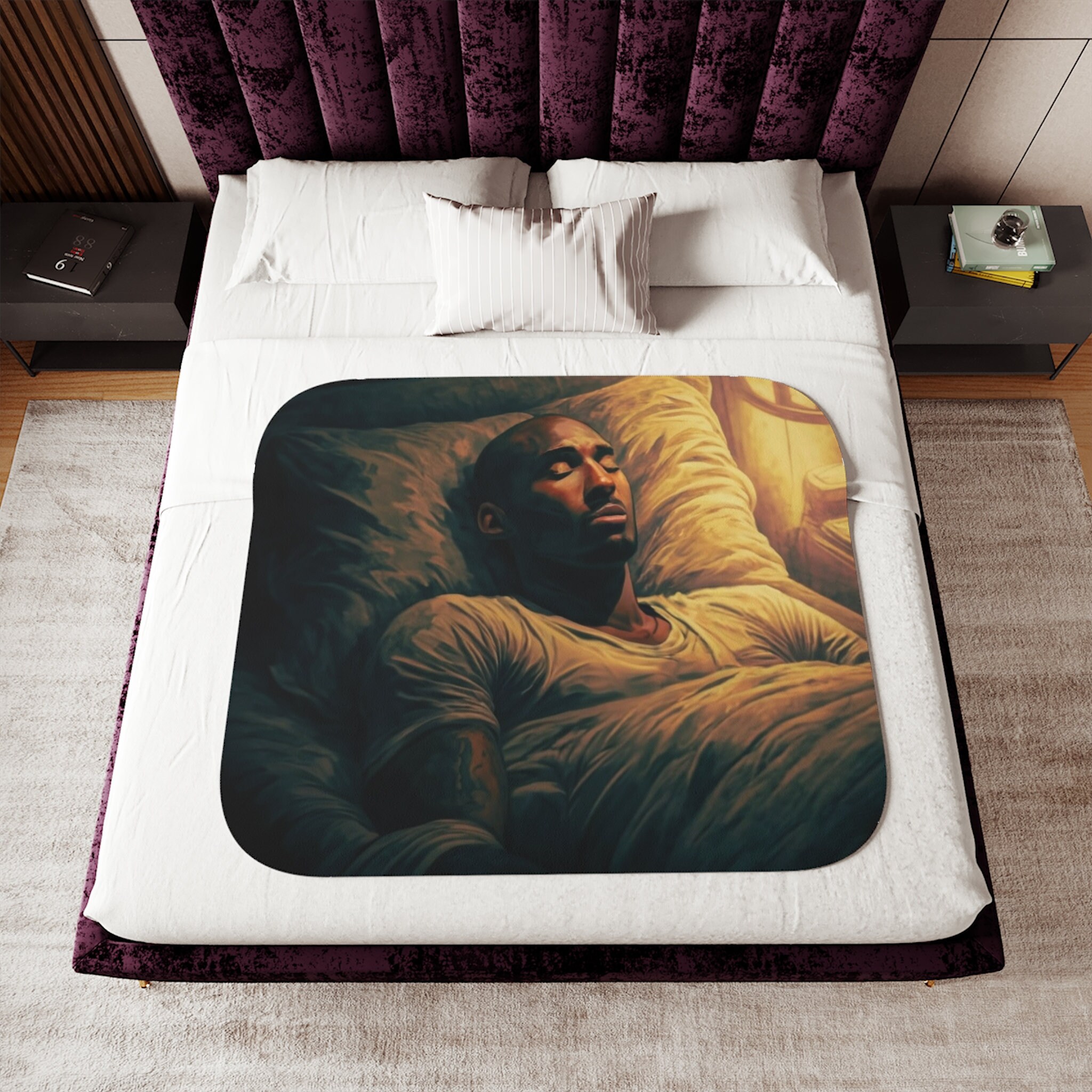 Sherpa Blanket - Kobe Bryant Sleeping Edition - Bed or Sofa Soft ...